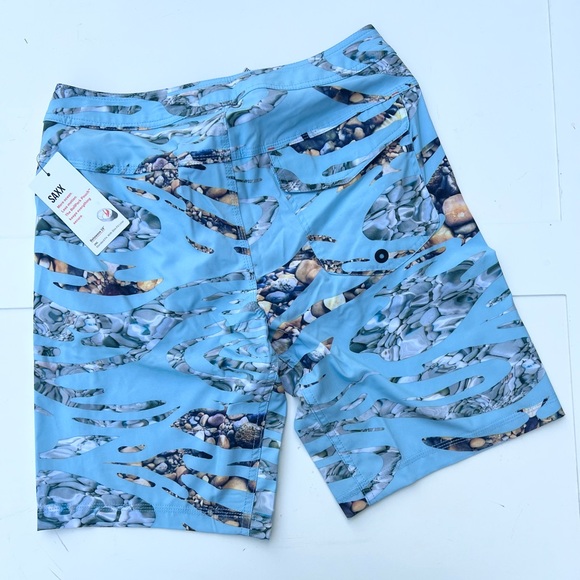 Saxx | Swim | Saxx Betawave Aqua Blue Pebble Design Boardies | Poshmark